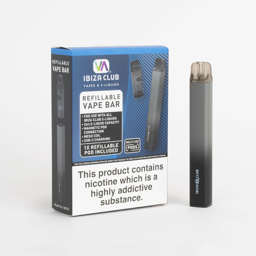 Refillable Vape Bar kit - Black — IbizaVapeClub.com